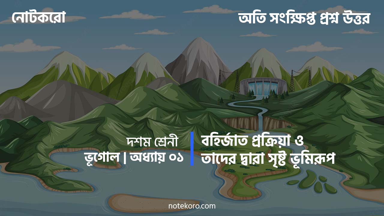 Class 10 Geography Chapter 01 Very Short Question Answer - Note Koro